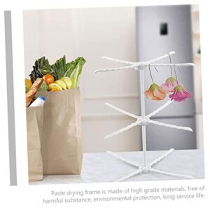 Zerodeko Fondant Drying Rack Flower Drying Hanger Fondant Tools Italian Decor Vertical Drying Rack Foldable Clothing Rack Drying Flower Stand Decorating Tool Kitchen Pasta Stand Coat Hanger