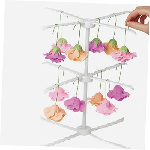 Zerodeko Fondant Drying Rack Flower Drying Hanger Fondant Tools Italian Decor Vertical Drying Rack Foldable Clothing Rack Drying Flower Stand Decorating Tool Kitchen Pasta Stand Coat Hanger