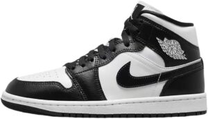 jordan 1 mid women white/black-panda mid dv0991-101 9.5