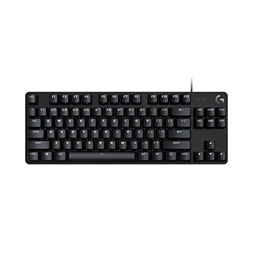 Logitech G413 TKL SE Mechanical Gaming Keyboard - Compact Backlit Keyboard with Tactile Mechanical Switches, Anti-Ghosting, Compatible with Windows, macOS - Black Aluminum (Renewed)