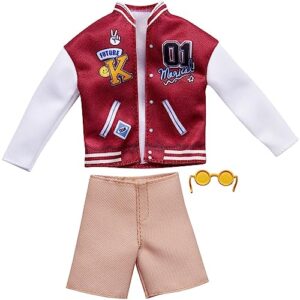 barbie fashion pack hjt25 ken doll clothes outfit bomber jacket shorts sunglass