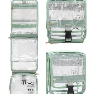 Clear Travel Bag with Tsa Approved Toiletry Bag Hanging Toiletry Bag for Women Makeup Bag Small Hanging Toiletry Bag for Men Toiletry Bags for Traveling Women Toiletries