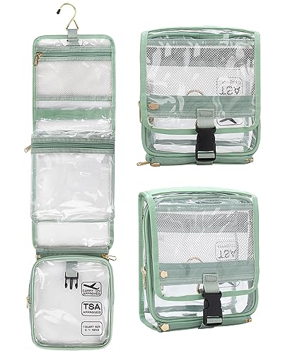 Clear Travel Bag with Tsa Approved Toiletry Bag Hanging Toiletry Bag for Women Makeup Bag Small Hanging Toiletry Bag for Men Toiletry Bags for Traveling Women Toiletries