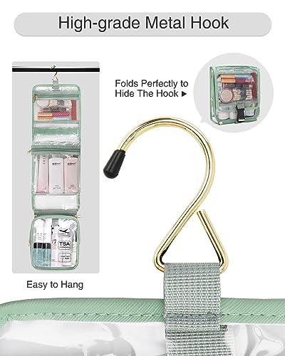 Clear Travel Bag with Tsa Approved Toiletry Bag Hanging Toiletry Bag for Women Makeup Bag Small Hanging Toiletry Bag for Men Toiletry Bags for Traveling Women Toiletries