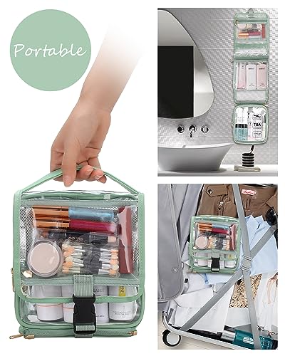 Clear Travel Bag with Tsa Approved Toiletry Bag Hanging Toiletry Bag for Women Makeup Bag Small Hanging Toiletry Bag for Men Toiletry Bags for Traveling Women Toiletries