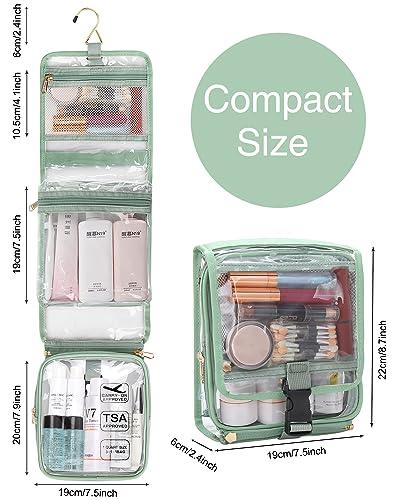 Clear Travel Bag with Tsa Approved Toiletry Bag Hanging Toiletry Bag for Women Makeup Bag Small Hanging Toiletry Bag for Men Toiletry Bags for Traveling Women Toiletries