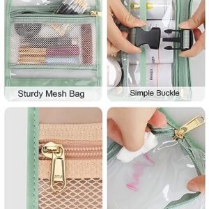 Clear Travel Bag with Tsa Approved Toiletry Bag Hanging Toiletry Bag for Women Makeup Bag Small Hanging Toiletry Bag for Men Toiletry Bags for Traveling Women Toiletries