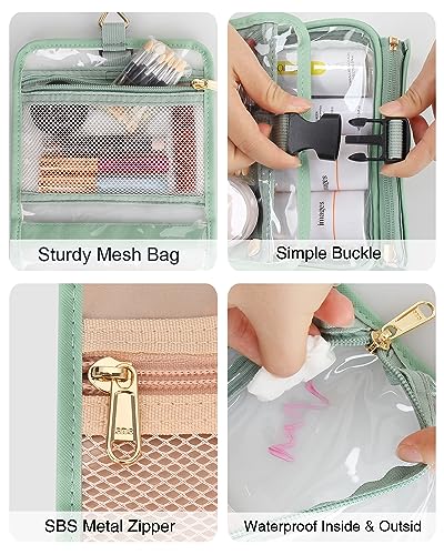 Clear Travel Bag with Tsa Approved Toiletry Bag Hanging Toiletry Bag for Women Makeup Bag Small Hanging Toiletry Bag for Men Toiletry Bags for Traveling Women Toiletries