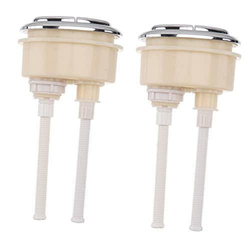 2 Pcs toilet lid button toilet tank button toilet flush button toilet parts toilet accessories ar accessories wc flush button Closestool Tank Button Flush Push Button Oval switch