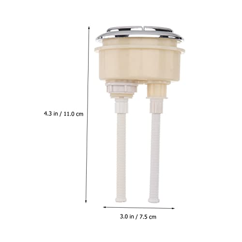 2 Pcs toilet lid button toilet tank button toilet flush button toilet parts toilet accessories ar accessories wc flush button Closestool Tank Button Flush Push Button Oval switch