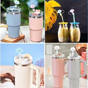 6pcs Straw Covers Cap for Stanley Cup,Cute Cloud Silicone Straw Tip Covers for Stanley 30 & 40 Oz Tumbler with Handle (Cloud)