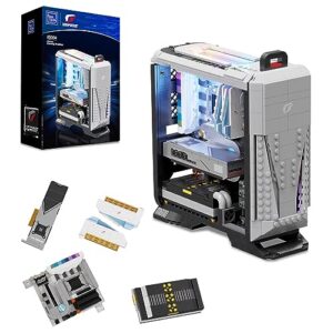 brickkk desktop computer building set for adult, pantasy pc desktop computer building kit, cool building sets for adults, creative collectible build-and-display desktop model for home or office