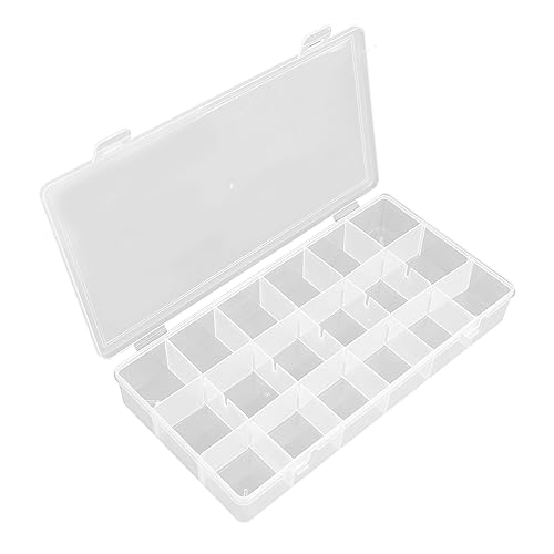 Craft Organizers And Storage Box 18 Grids Clear Plastic Bead Organizer Clear Storage Containers With Adjustable Dividers Tackle Box Organizers And Storage Plastic Storage Containers Organizer Box