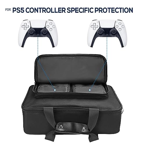 HUIJUTCHEN for PS5 Carrying Case, for PS5 Travel Case Compatible with PS5 Disc And Digital Edition Shockproof & Waterproof for PS5 Bag Travel Carry Case Holding for PS5 Console Controllers Game Cards