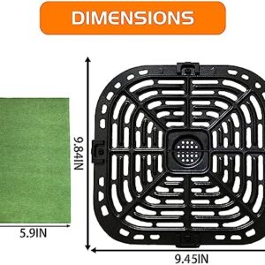 BeranWung 6QT Air Fryer Grill Plate for Instants Vortex Plus Air Fryers, Upgraded Air Fryer Grill Pan, Air Fryer Crisper Tray Rack Grate Insert Pan for Instants Vortex 5.7QT 6QT Air Fryers