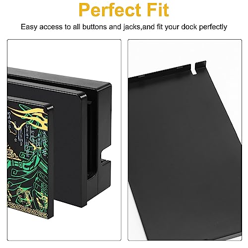 Yebowe Faceplate Cover for Nintendo Switch Charging Dock, Zelda Tears of The Kingdom Dock Cover, Anti Scratch Hard PC Shell Protective Panel for Switch Dock