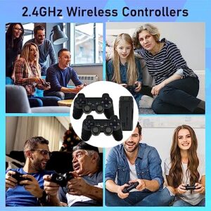 Wireless Retro Game Console, Nostalgia Stick Game, Plug & Play Video TV Game Stick with 10000+ Games Built-in, 64G, Nostalgiastick Game Console, 4K HDMI Output, Dual 2.4G Wireless Controllers