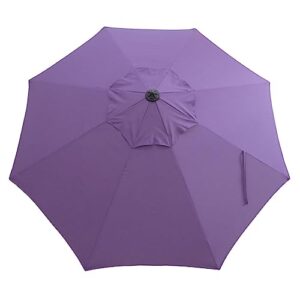 Bayside21 9' Patio Umbrella Outdoor Table Umbrella with Crank, Auto Tilt, Durable Polyester Fabric Umbrella Canopy, Faded Resistant, UV Protection SPF 50+, Solartex Fabric Purple