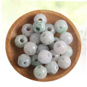 KJHBV 5pcs Glassine Colorful Beads Circle Beads Glass Spacer Bead Crystal String Beads Gemstone Beads Beading Jewelry Set Craft Beads Kit Jewelery Making Beads Pendant Scattered Beads