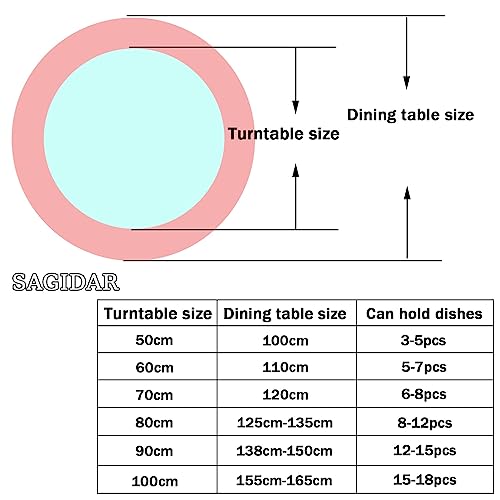 Wood Dining Table Turntable, Revolves 360° Rotating Board, Lazy Susan Turntable, With Silent Base, Tabletop Organizer, Smooth Rotation, Hotel Tabletop Service Plate