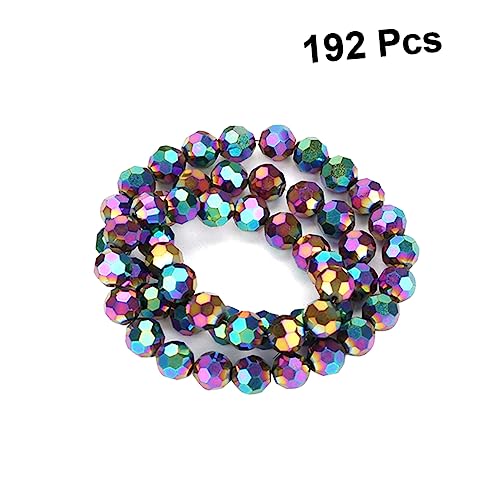 TEHAUX 192pcs DIY Kits Bulk Bracelets Loose Beads for Jewelry Making Beads in Bulk Gemstones Bulk Bracelet Beads DIY Beads Beading Kits Crafts Scattered Beads Bead Chain Colorful Gasket