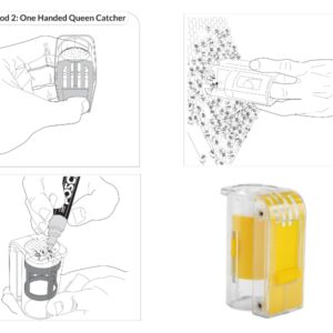 Queen Bee Marking Kit - Includes 5 Posca Marking Pens, One Handed Queen Catcher, Stainless Steel Queen Clip, Marking Plunger and Push Catcher