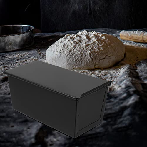 Sandwich Bread Pullman Loaf Pan with Lid Non- Stick Bread Pan Rectangular Loaf Pan Carbon Steel Flat Toast Box Bread Maker Molds for Home Kitchen Oven Baking Oven Pans