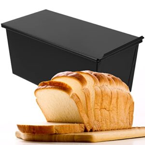 Sandwich Bread Pullman Loaf Pan with Lid Non- Stick Bread Pan Rectangular Loaf Pan Carbon Steel Flat Toast Box Bread Maker Molds for Home Kitchen Oven Baking Oven Pans