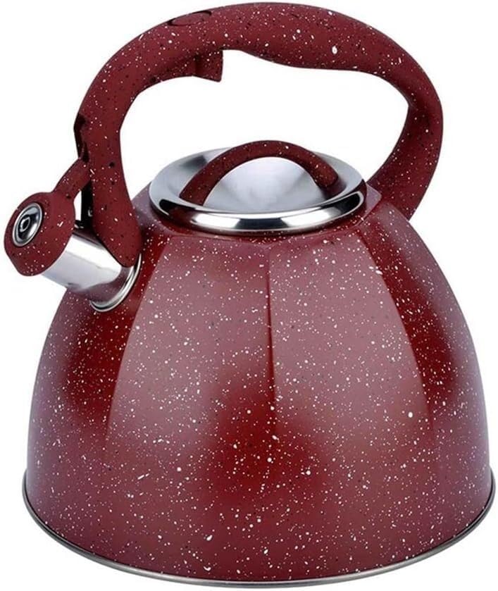 Stove Top Kettle Whistling Tea Kettle 3.7L Teapot For Stove Top Stainless Steel Whistle Teapot Hot Water Quick Boil With Heat Resistant Handle Kettle Stovetop Tea Kettle Stovetop (Color : Red, Size