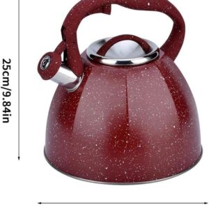 Stove Top Kettle Whistling Tea Kettle 3.7L Teapot For Stove Top Stainless Steel Whistle Teapot Hot Water Quick Boil With Heat Resistant Handle Kettle Stovetop Tea Kettle Stovetop (Color : Red, Size