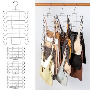 4 pack tank tops hangers, bra hangers for closet organizer, tank top cami lingerie hanger space saving, bra storage organizer metal hanger for bralettes bathing suits, camisoles, bras, ties, scarves