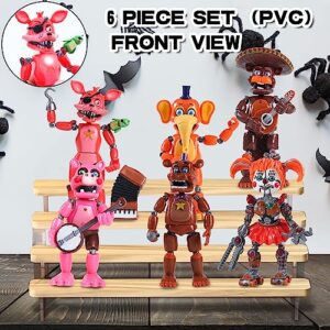 Laghtin 6 Pack Horror Game Figures Toys Set, Inspired by The Game Five Night Figures, Fun Action Simulator with Movable Joints Toys