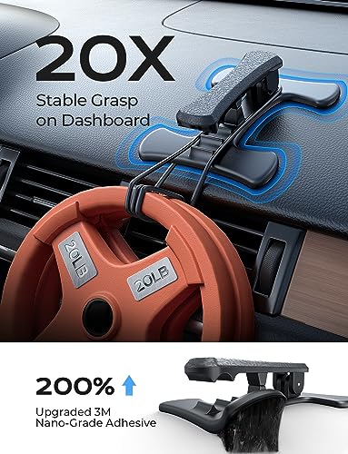 LISEN Dashboard Phone Holder for Car, Dashboard Mount [ Never Slip& Fall] Universal Car Phone Holders for iPhone Dash Accessories Compatible with iPhone 15 Pro Max Plus 14 13 12 Mini Samsung All