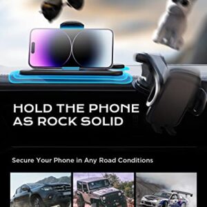 LISEN Dashboard Phone Holder for Car, Dashboard Mount [ Never Slip& Fall] Universal Car Phone Holders for iPhone Dash Accessories Compatible with iPhone 15 Pro Max Plus 14 13 12 Mini Samsung All