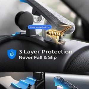 LISEN Dashboard Phone Holder for Car, Dashboard Mount [ Never Slip& Fall] Universal Car Phone Holders for iPhone Dash Accessories Compatible with iPhone 15 Pro Max Plus 14 13 12 Mini Samsung All