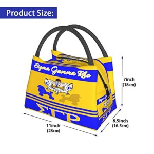 Sigma Gamma Rho Lunch Bag Reusable Insulated Lunch Bag Portable Leak-Proof Large-Capacity Picnic Travel Work Lunch Bag