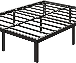 Sealvvos 10 Inch California King Bed Frames No Box Spring Needed, Heavy Duty Metal Platform with Steel Slat Support, Noise Free, Easy Assembly, Black