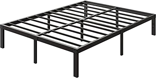 Sealvvos 10 Inch California King Bed Frames No Box Spring Needed, Heavy Duty Metal Platform with Steel Slat Support, Noise Free, Easy Assembly, Black