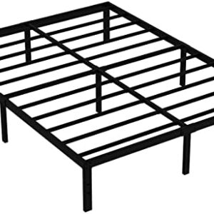 Sealvvos 10 Inch California King Bed Frames No Box Spring Needed, Heavy Duty Metal Platform with Steel Slat Support, Noise Free, Easy Assembly, Black