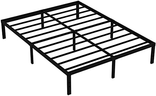 Sealvvos 10 Inch California King Bed Frames No Box Spring Needed, Heavy Duty Metal Platform with Steel Slat Support, Noise Free, Easy Assembly, Black