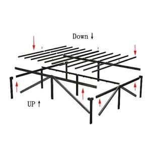 Besebay Full Size Bed Frame 14 Inch Heavy Duty Metal Frames with Steel Slats Support Ample Storage No Box Spring Needed, Easy Assembly, Noise Free, Black