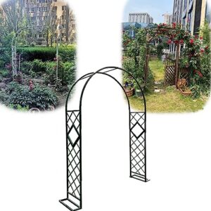 garden arch,rose arches,garden arbor140cmx230cmx40cm,heavy trellis garden arch,archway galvanized weatherproof trellis rose aid,garden arch trellis for climbing plants outdoor (color : green, size :