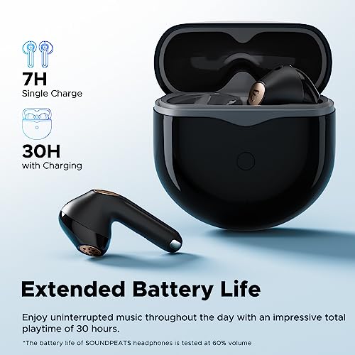 SoundPEATS Air4 Lite Wireless Earbuds, Bluetooth 5.3 Earbuds with Multipoint Connection, Hi-res Earbuds with LDAC &13mm Dynamic Driver, Total 30 Hrs, App Control, 6 Mics, IPX4 Rated