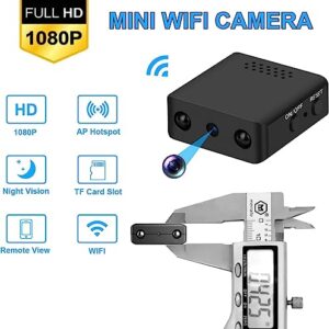 Hidden Spy WiFi Security Camera Wireless Indoor Outdoor Camera Nanny Cam Smart Home Baby Cams Pet Dog Cat Camera Indoor Outdoor Baby Camera 1080P Remote Portable Camera Phone APP Room 1080P Camera