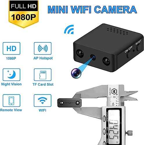 Hidden Spy WiFi Security Camera Wireless Indoor Outdoor Camera Nanny Cam Smart Home Baby Cams Pet Dog Cat Camera Indoor Outdoor Baby Camera 1080P Remote Portable Camera Phone APP Room 1080P Camera