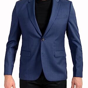 Hugo Boss Men's Astian184 Blue Extra Slim Fit 100% Wool Blazer US 40L IT 50L