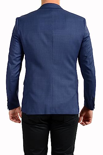 Hugo Boss Men's Astian184 Blue Extra Slim Fit 100% Wool Blazer US 40L IT 50L