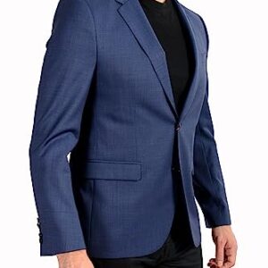 Hugo Boss Men's Astian184 Blue Extra Slim Fit 100% Wool Blazer US 40L IT 50L