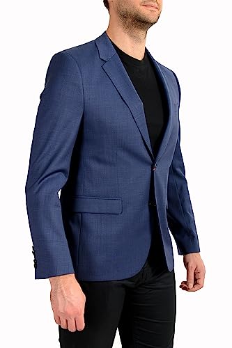 Hugo Boss Men's Astian184 Blue Extra Slim Fit 100% Wool Blazer US 40L IT 50L