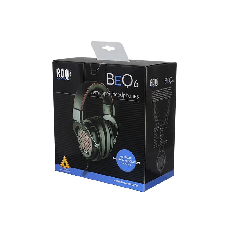 ROQ Audio Professional Headphones (BEQ6), Black+Red